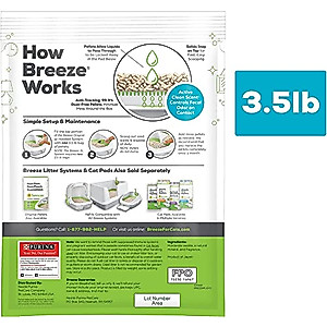 Tidy Cats Breeze Enhanced Cat Litter Pellets - Active Clean Scent, Refill 3.5 lb with Aurora Pet Wipes