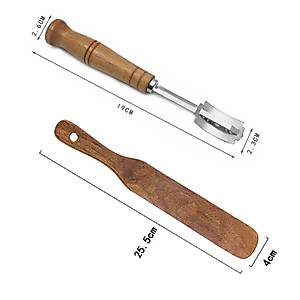 XDDMIAO Bread Knife for Homemade Bread, Sourdough Bread Knife, Bread Saw, Wooden Serrated Bread Slicer, Suitable for Bagels, Baguettes and More, Kitchen Gift Bread Knives.