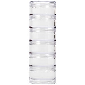 Paylak CTNB110 Storage Box with 6 Stackable Clear Round Containers for Crafts and Small Items