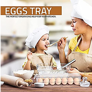 Utopia Home Organizers Set (10 Pack) - Pack of 8 Organizer Bins & Pack of 2 Egg Tray - Clear Plastic Pantry Storage Racks for Freezer, Kitchen Countertops & Cabinets - Refrigerator/Pantry Organizers