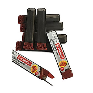 Stabilo Extra Long 0.7mm 2B Hi-Polymer Leads Strong Dark Smooth Mechanical Pencil Lead Refills For All 0.7 mm Mechanical Pencils (8 Tubes, 24 Leads Per Tube - Total 192 Leads)