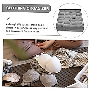 Cabilock 3pcs Fabric Sock Box Dresser Divider Hanging Drawers for Closet Clothing Storage Box Panty Organizers Clothing Organizer Sock Organizer Drawer Organizer for Clothing Sock Divider