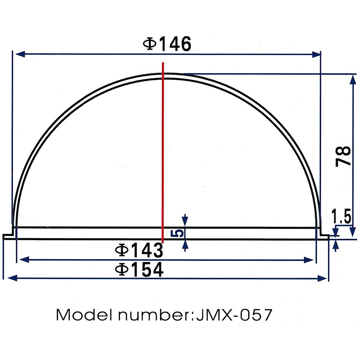 JMX Acrylic/PC Replacement Clear Camera Dome Cover Security Camera Housing Pet Dog Fence Window Skylight Window (5.7 Inches, Transparent)