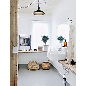CLAXY Industrial Plug-in Barn Pendant Lighting Black Farmhouse Pendant Light with On/Off Switch 197 Inches Cord