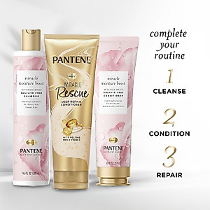 Pantene Nutrient Blends Miracle Moisture Boost Rose Water Conditioner for Dry Hair, Sulfate Free, 8 Fl Oz