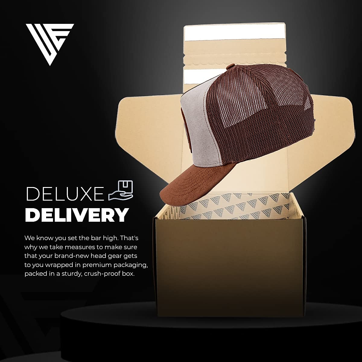 Urban Effort Mesh Back Cap - for Men and Women Baseball Hat 5-Panel Trucker Hat - Great Snapback Closure for Hunting & Hiking (Brown/Gray)