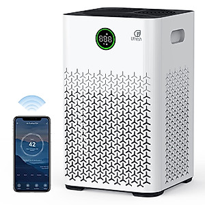 Air Purifiers For Bedroom, 2000 ft, 24dB, 3-Stage Filtration System, H13 True HEPA Filter Air Cleaner Remove 99.97% Dust Pollen Smoke with Auto Mode, Sleep Mode, for Office Living Room