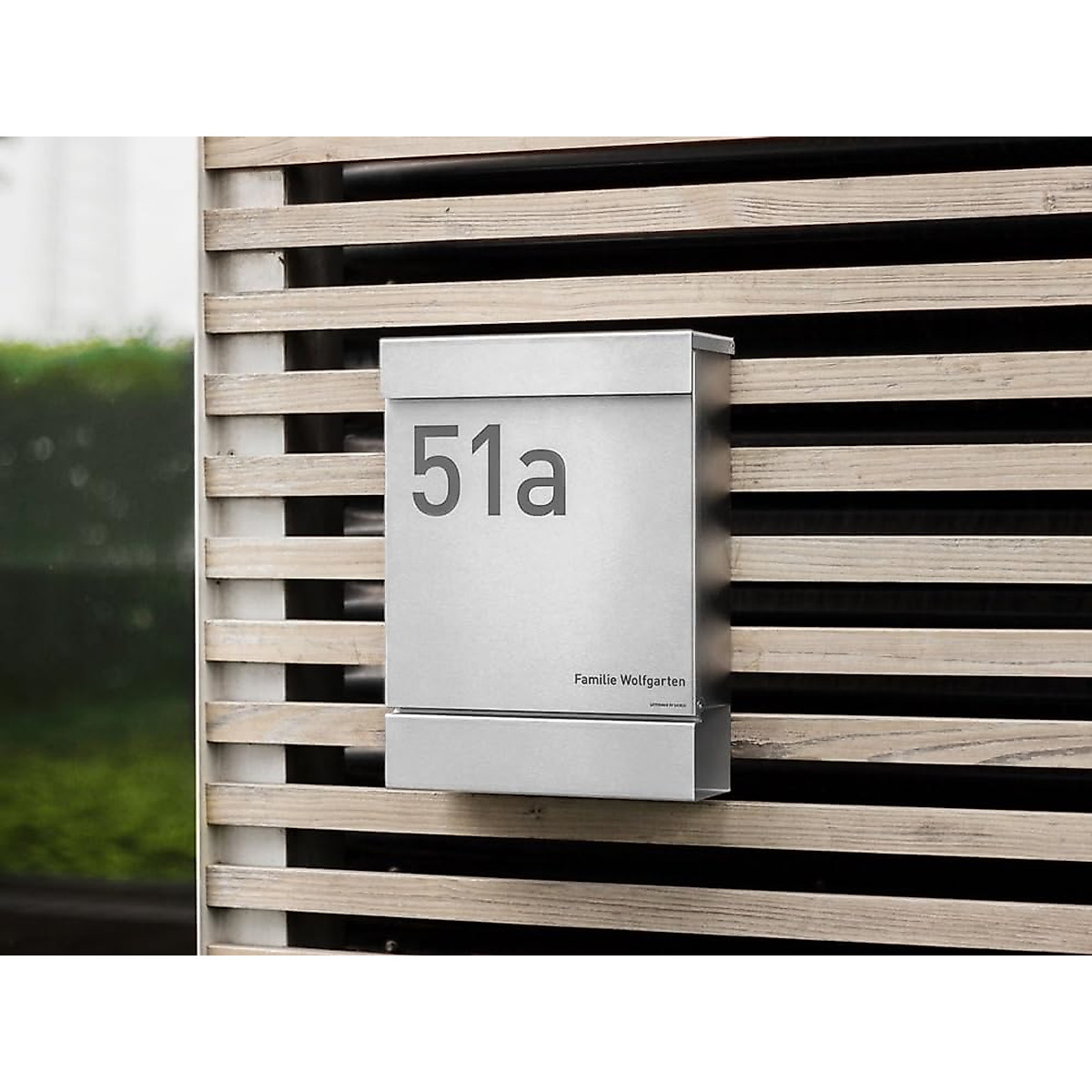 Radius Design Letterman M Wall Mount Modern Design Mailbox Stainless Steel