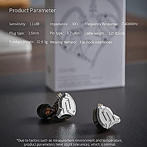 KZ in Ear Monitor Headphones with Microphone ZS10 Pro Earphone with 4BA and 1DD Drivers,with Detachable 0.75mm 2 Pin 6N OFC Cable for Guitarist Drummer(Purple, with Mic)