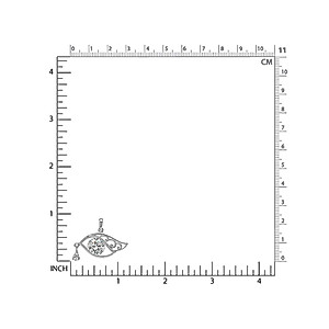 Silvershake 10mm Round White Cubic Zirconia 925 Sterling Silver Filigree Eye of Horus Inspired Pendant