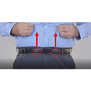 Invisible Belt Suspender/Shirt Stay turns your undershirt into suspenders by attaching to it and hooking belt. Keeps shirt tucked & stays hidden. Airport-Friendly Undergarment Suspender/Shirt Garter