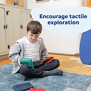 Fun and Function Weighted Tactile Beanbags - Sensory Weighted Beanbags - Multi-Sensory Tool Fidget Provides Weight, Color and Varied Textures - for Kids and Adults - 5 Pack -1/2 lb. Each