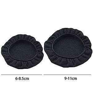 Tvoip 2pairs/4pcs Universal Stretchable Headphone Cover Washable Ear Cup Covers Fabric Headset Ear Pad Cover On-Ear Headphones Earpads (3.54"-4.33"(9-11cm))