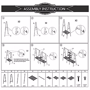 Albearing Metal Garment Rack Clothes Rack with Top Rod and Lower Storage Shelf Clothes Rack (Black)