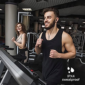 Aiwa Sport in Ear Wireless Earbuds with Bluetooth 5.0, 10mm Drivers, 30 Foot Range, 4 Hour Battery Life, Perfect for Workout, Premium Sound (Black)