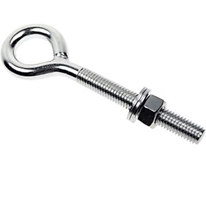 Eye Bolt Marine Grade Type 316 Stainless Steel Eye Bolt 1/4" X 6" - Eye Bolt with Nut and Washer Welded Stainless Eye Bolt 1/4" X 6" Stainless Steel Welded Eyebolt (2)