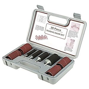 125 Speed Drum Sander Kit, Spindle Sanding Drum Sander Tool Kit Set with Case for Drill Press, for Sanding Contours, Flexible Shaft, Home Improvement