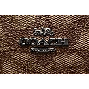 Coach Women's Long Zip Around Wallet In Signature Canvas (Khaki - Marble Blue)