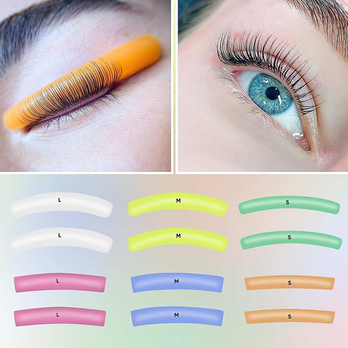 Libeauty Lash Lift Rods, Eyelash Curlers, Different Size Lash Curler for Lash Lift(12PCS)