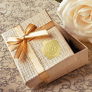 KOOGEL 500 Pieces Gold Wax Seal Stickers Labels Embossed Self-Adhesive Heart Envelope Seal Looking Stickers for Wedding Invitation Christmas Greeting Card