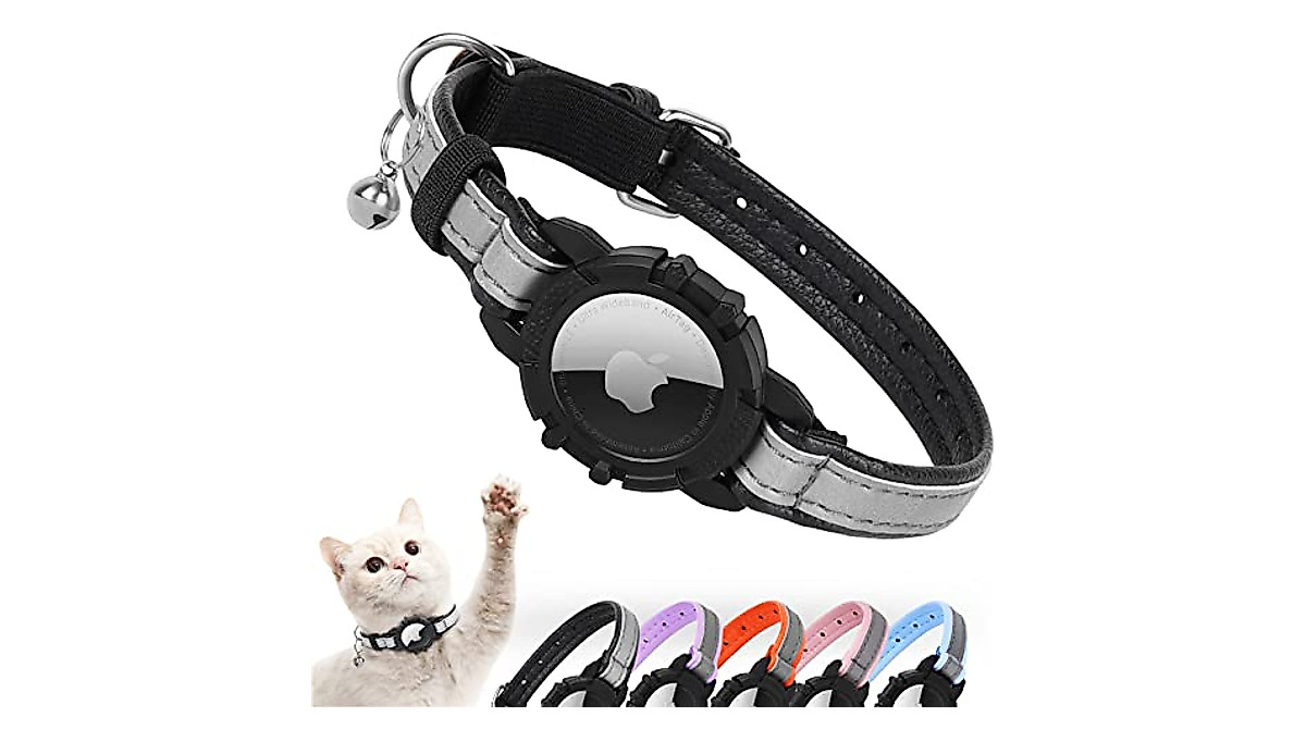 FEEYAR Reflective AirTag Cat Collar for GPS Tracking