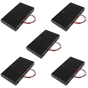 Aobao 5pcs 8 x 12V AA Battery Holder Case Box with ON/Off Switch and Leads Wire Cover