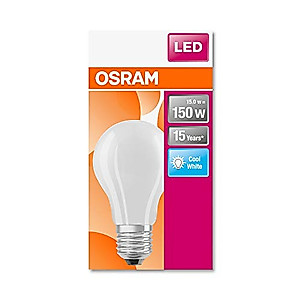 OSRAM LED lamp / Base: E27 / Cool White / 4000 K / 15 W / Replacement for 150 W Incandescent Bulb / LED Retrofit Classic A [Energy Efficiency Class A++] / Pack of 10