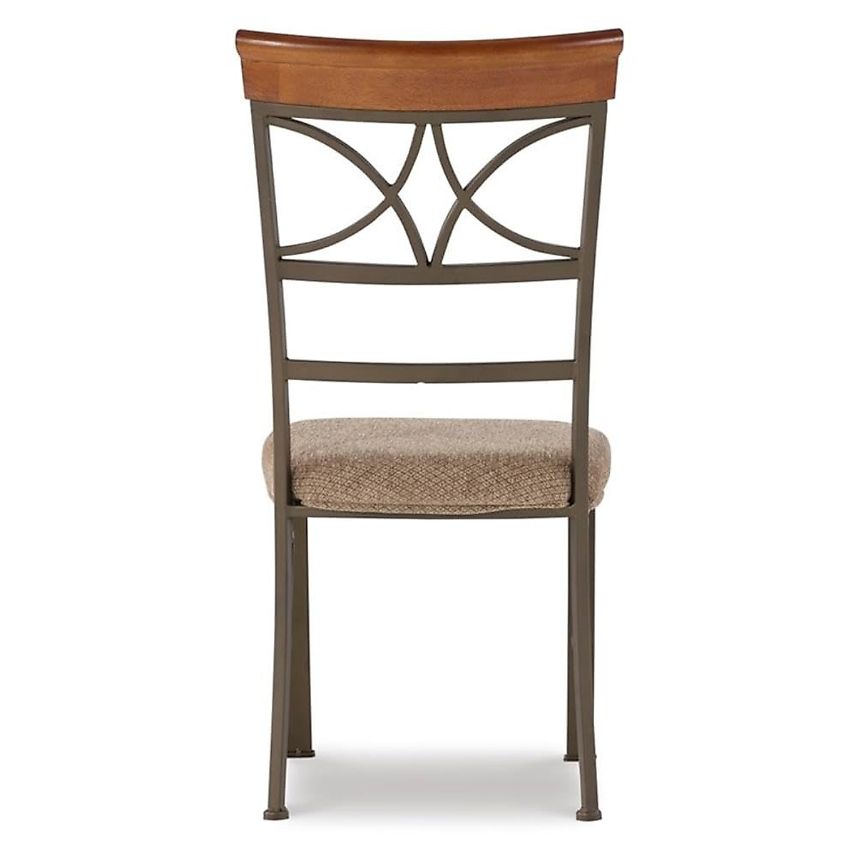 Powell Hamilton Pewter and Bronze Metal Set of 2 Dining Chair