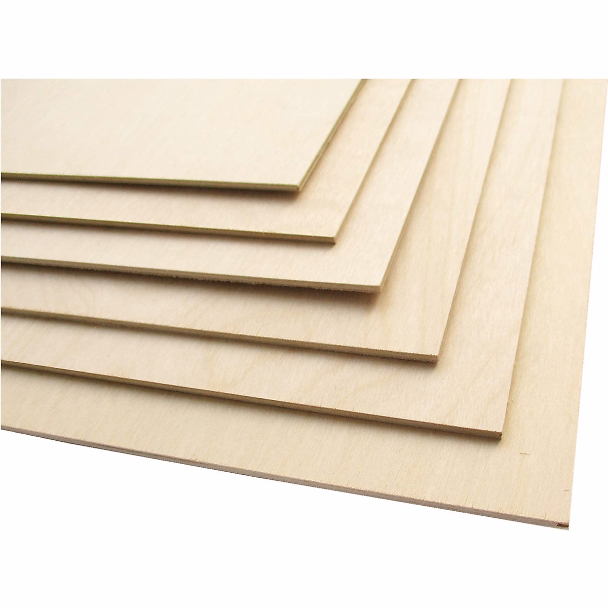 3 mm 1/8"x 8"x 12" Premium Baltic Birch Plywood with B/BB Grade Veneer 6 Flat Sheets for DIY Crafts and Arts, CNC Cutting, Wood Burning and Laser Projects