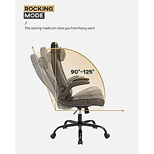 PC Gaming Chair Ergonomic Office Chair Computer Desk Chair with Armrests Headrest and Lumbar Support High Back PU Leather Executive Racing Chair for Home (Grey)