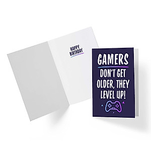 Gamer Birthday Card For Men and Women, Single Large 5.5x8.5 Happy Birthday Card For Him or Her, Birthday Card For Boy or Girl, Birthday Card For Brother,Karto,Gaming Older