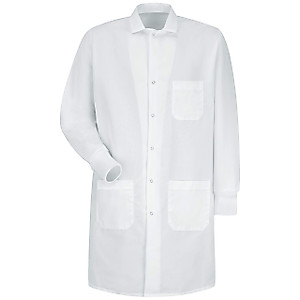 Red Kap Unisex Specialized Cuffed Lab Coat with 3 Front Pockets, White, 3X-Large