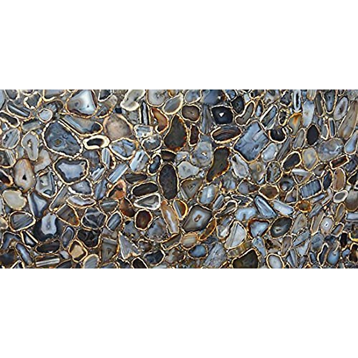 30" x 12" Mix Multi Colour Agate Table Top Rectangular Table, Center Table, Coffee Table, Patio Table, Hallway Table, Living Room Furniture