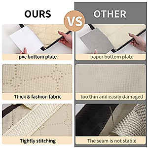 Handbag Storage Organizer 2 Pack, Clear Purse Storage Organizer for Closet, Clear Dust Bags for Handbags, Purse Cover Hanging Closet Organizer with Zipper, Handles and Purse Hook - XL, Cream