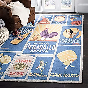 SAFAVIEH Chelsea Collection 5'6" Round Sage HK245B Hand-Hooked French Country Wool Area Rug