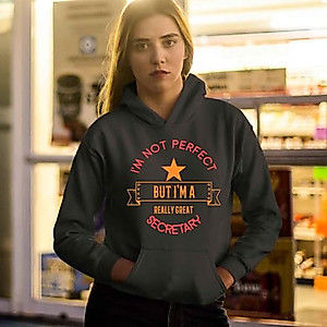 Inspirational Gift Funny Secretary Gift for Girls and Women - Humor on Men Women Gray Multicolor Pullover Hoodie