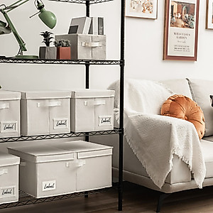 GRANNY SAYS Bundle of 1-Pack Jumbo Storage Bins with Lids & 1-Pack Hanging Storage Shelves