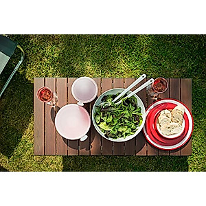 Mepal Cirqula Set of 4 Multi Food Storage and Serving Bowls with Lids, Food Prep Containers, Shallow, Nordic Blue, 1 each (350ml|12oz), (750ml|25oz), (1250ml|42oz), (2250ml|76 oz), 1 Set