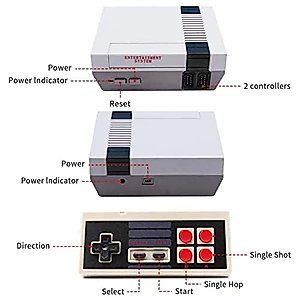 HDMI Classic Edition Console，Classic Mini Console,Super Retro Game Console Classic Mini HDMI System with Built in 620 Old School Video Games, Plug and Play,8-Bit Console with 2 Joysticks, for Family TV (Consoles-620-HD)