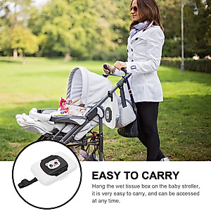 Toyvian Travel Wipes Baby Wipes Dispenser Pattern Portable Wipes Case Baby Wipe Holder Wet Wipe Container Wet Tissue Box for Outdoor Travel Home Black White Travel Wipes Case