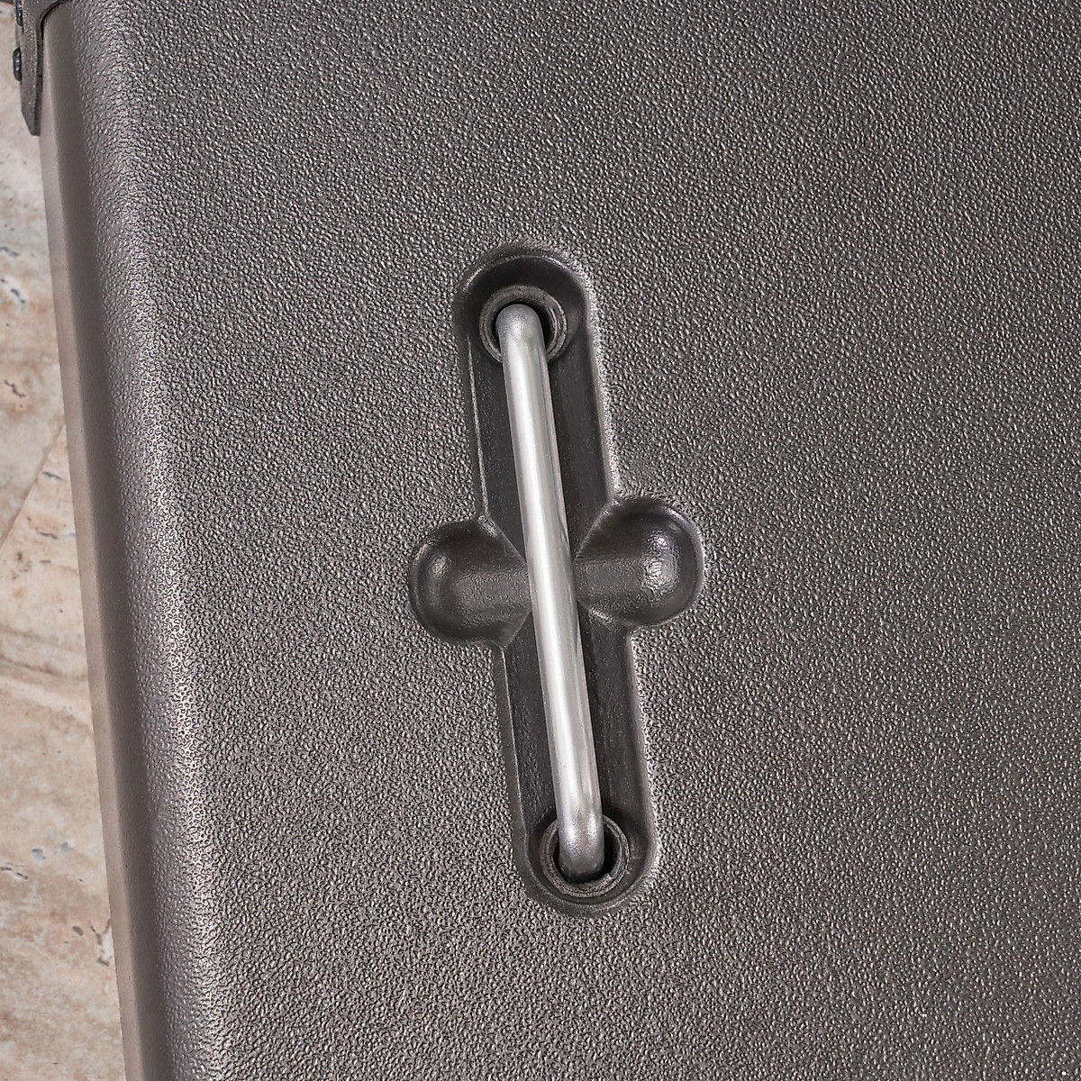 Christopher Knight Home Larissa Outdoor 119lb Concrete Square Umbrella Base with Stainless Steel Collar, Black