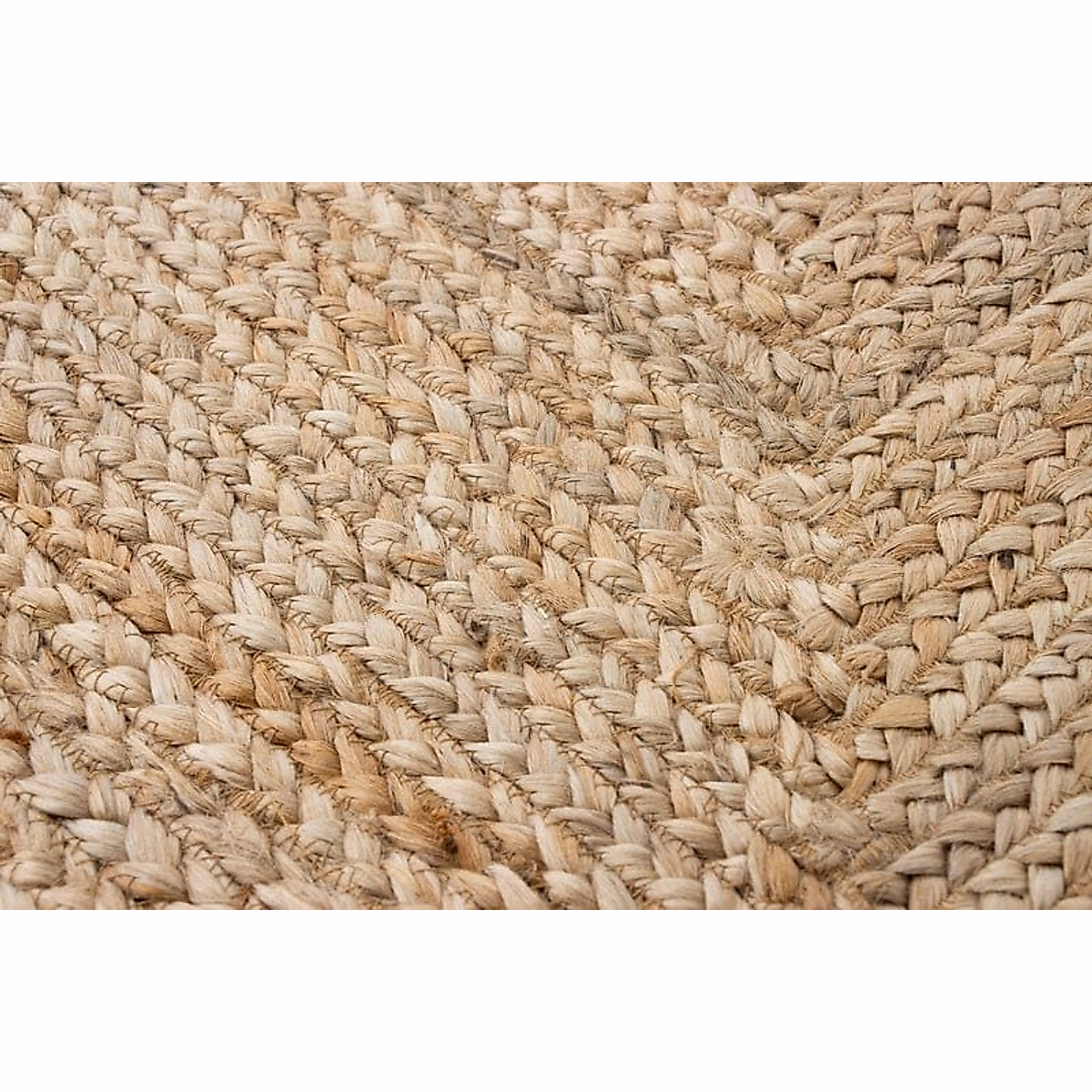 knight fury Scalloped Natural Jute Area Rug, Hand Woven Classic Rug Kitchen Rugs, Rugs for Living & Bedroom (2x3 ft)