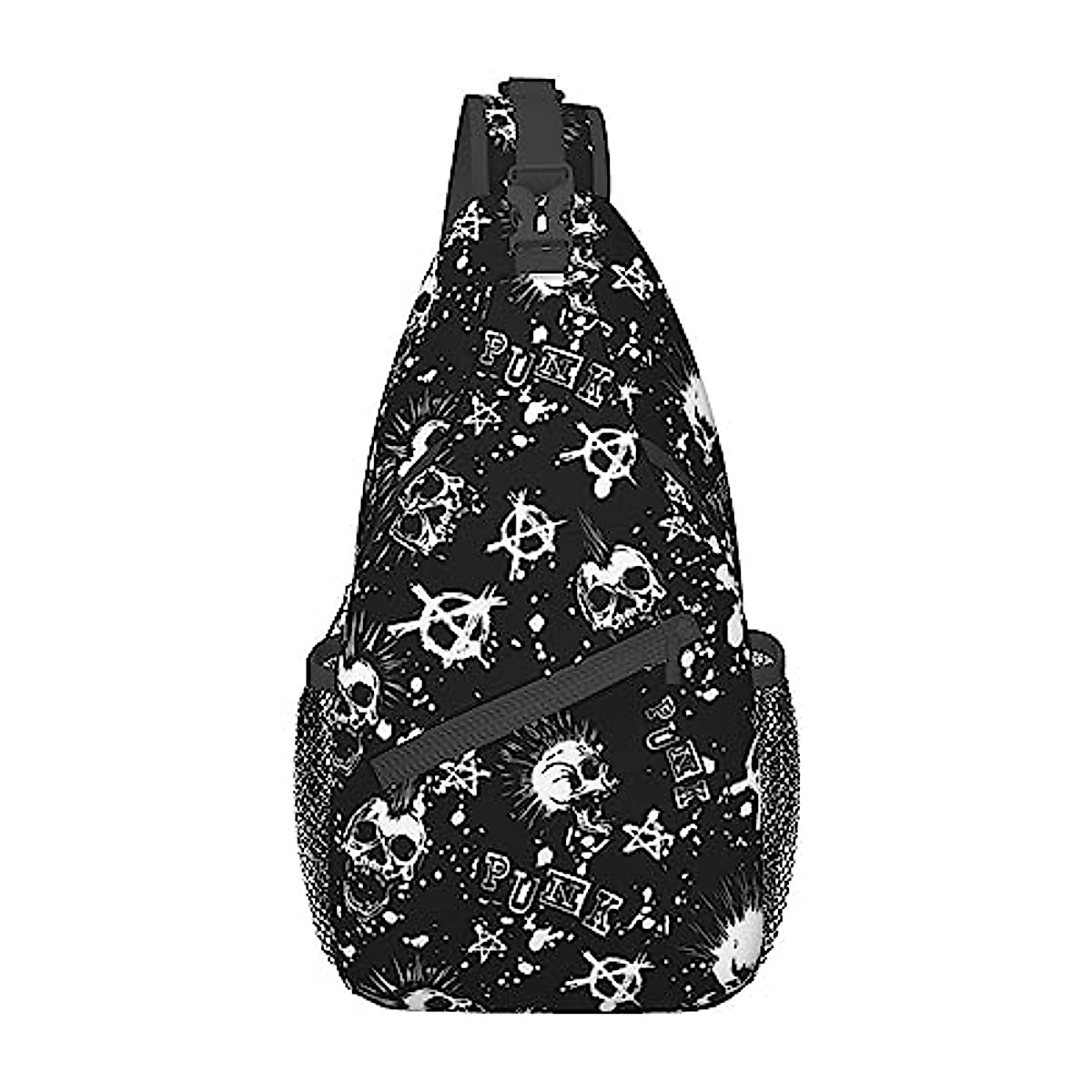 RIMENCH Sling Bag cool gothic punk skull Sling Backpack Lightweight Crossbody Chest Bag Daypack Hiking Travel for Women Men
