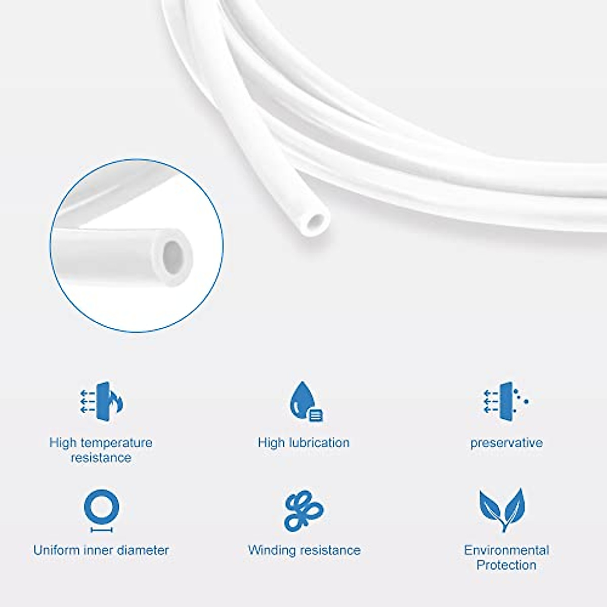 Official Creality 3D Printer Bowden Tube 1M, 3D Printer PTFE Tube Teflon Bowden Tubing Upgrades for 1.75mm Filament Ender 3/Ender 3 V2/Ender 3 Pro/Ender 3 Max/Ender 5 Series/CR 10 Series (1M)