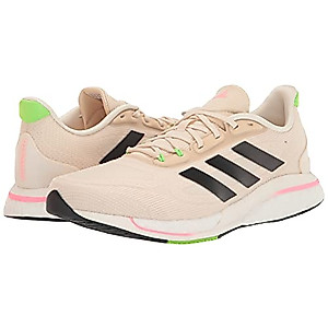 adidas Women's Supernova + Running Shoe, Ecru Tint/Carbon/Beam Pink, 9