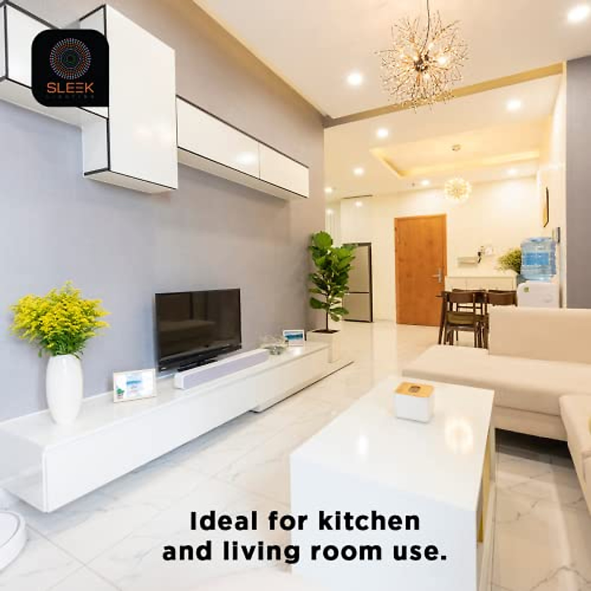 SLEEKLIGHTING 18Watt T2 Spiral CFL GU24 Base Puck Light Bulb 2700K 1170lm -UL Listed Compact Fluorescent -Warm White Light 4pack