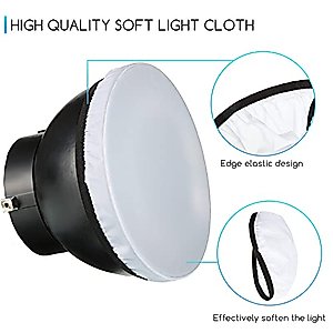 4 Pieces Diffuser Lamp Sock Soft Diffuser Lamp Cover 7 Inches/ 18 cm Standard Cloth Diffuser Light Sock Lampshade Reflector Lamp Sock for Strobe Flash Light Speedlite (White)