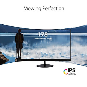 ASUS VL249HE 23.8” Eye Care Monitor, 1080P Full HD, 75Hz, IPS, Adaptive-Sync/FreeSync, Eye Care, HDMI VGA, Frameless Slim Design, VESA Wall Mountable (Renewed)
