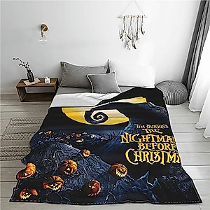 Halloween Blanket Horror Movie Skeleton Bedding Throw Blanket Flannel Plush Super Soft Sofa Blanket Children Adults 50"X40"