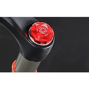 COONIUM Bike Air Valve Top Cap Cover for Suspension Fork, 2 Anodized Color Options (Black)